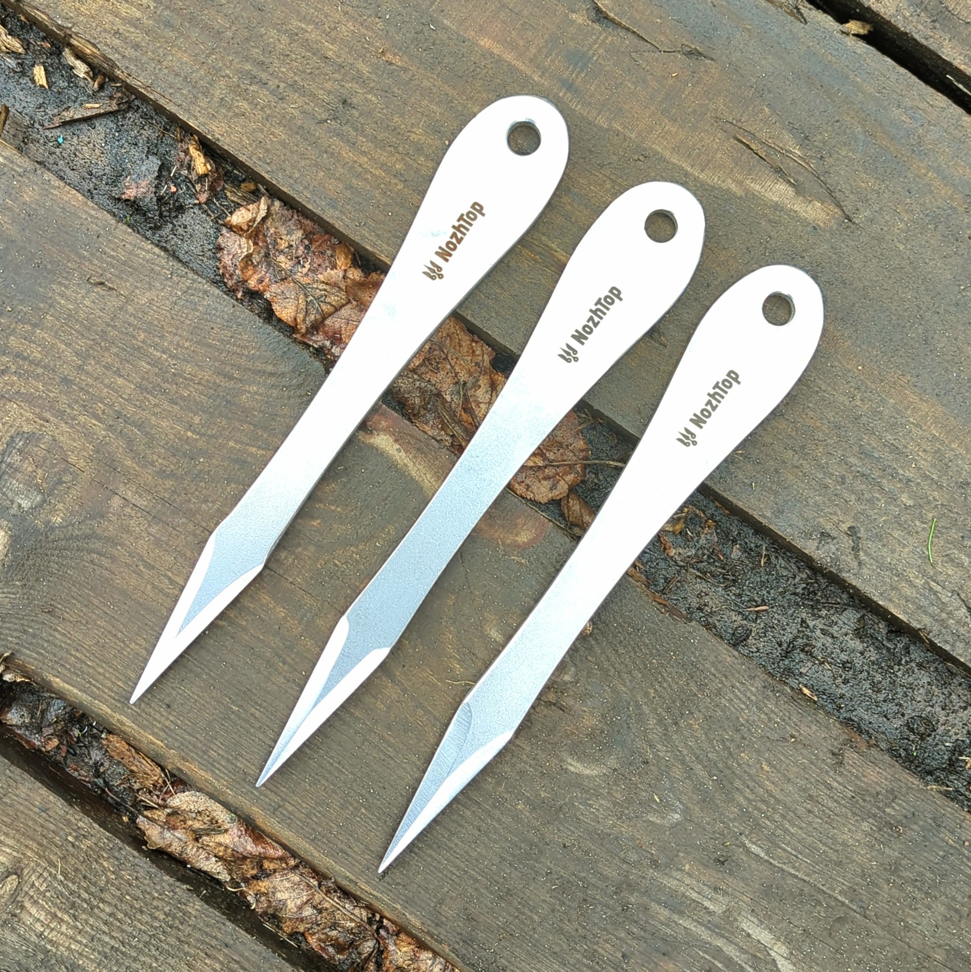 No-spin knife for throwing SKANF "Stylos" polished spring steel ...
