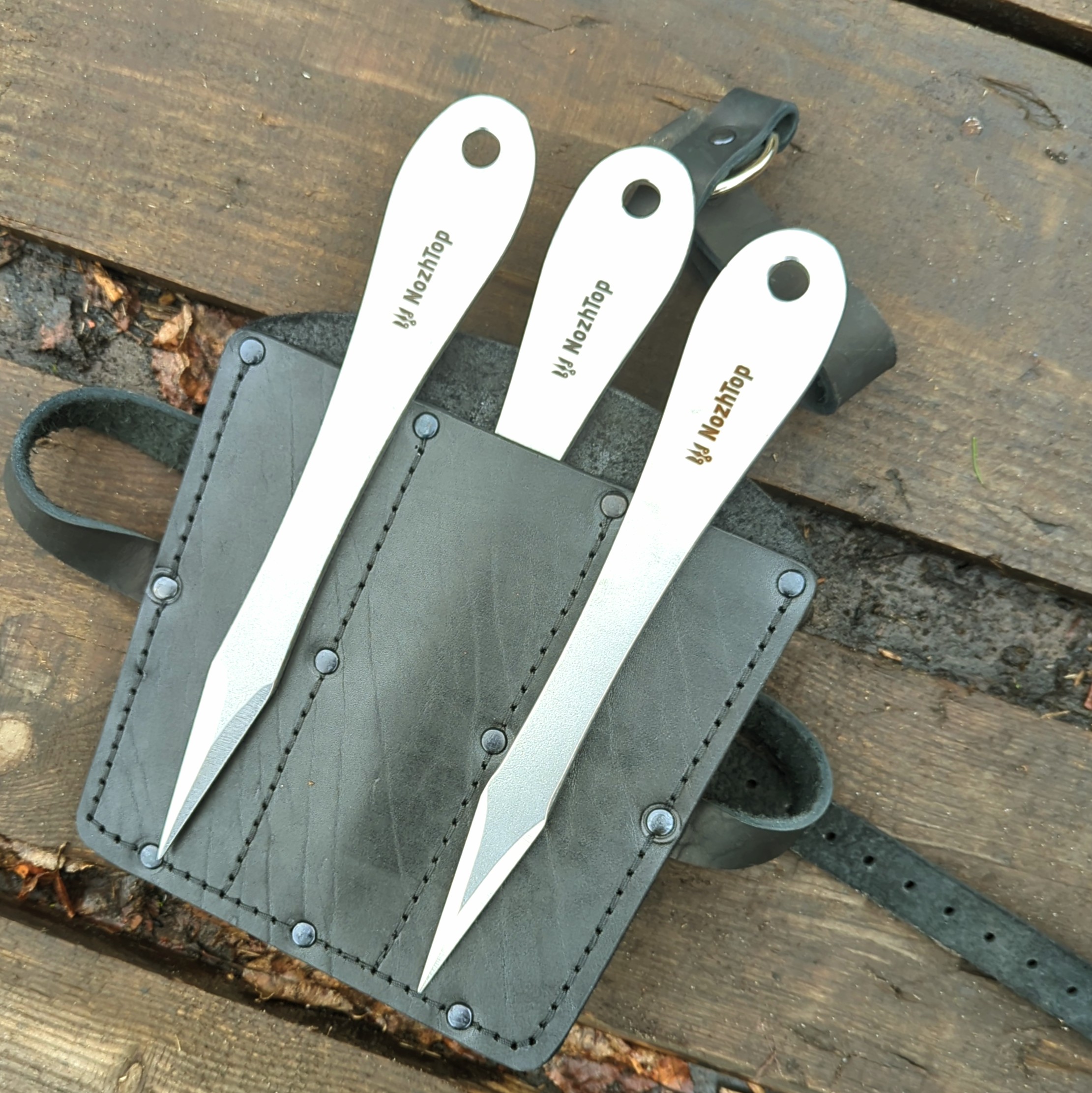 No-spin knife for throwing SKANF "Stylos" polished spring steel ...